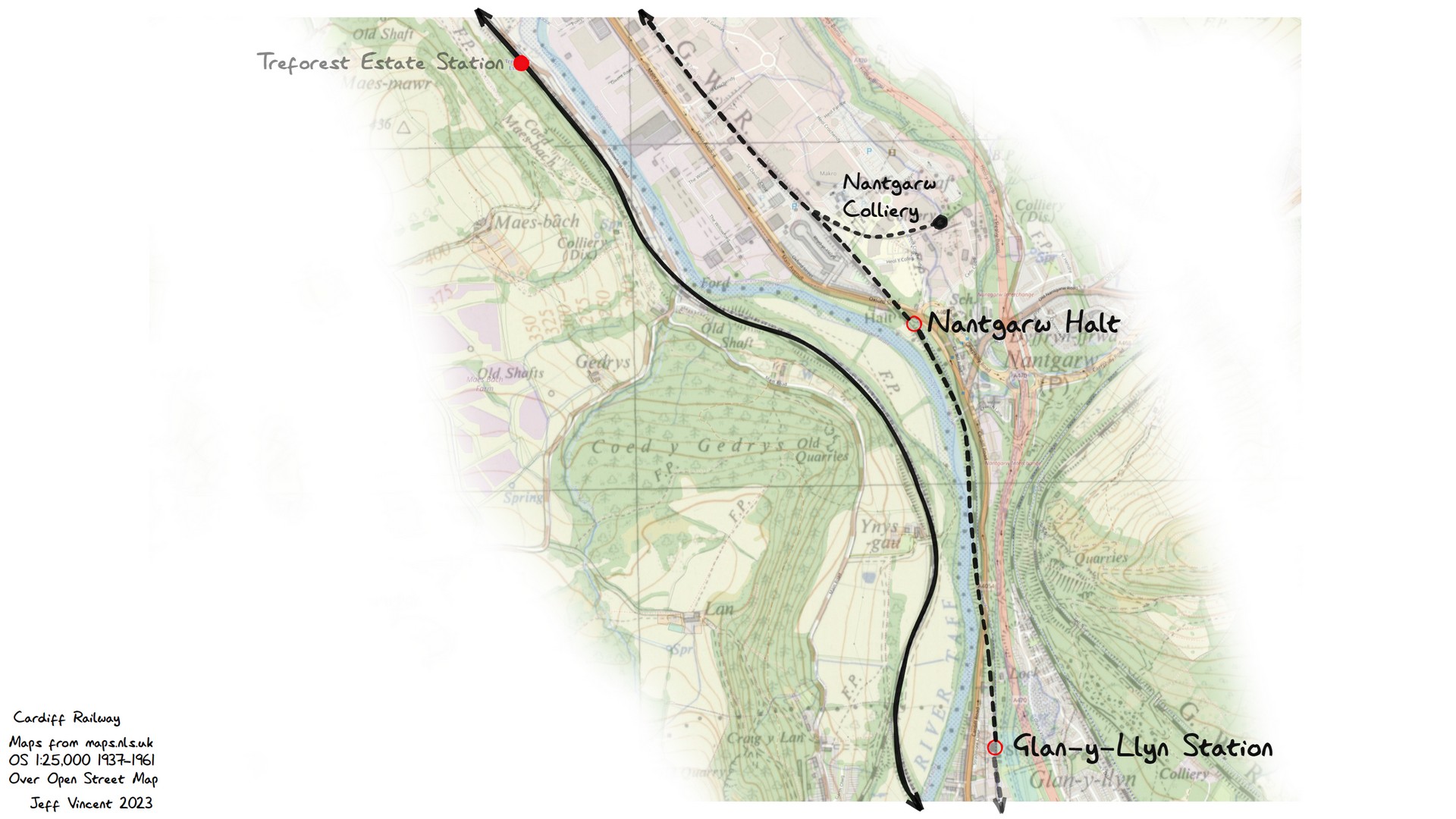 Cardiff Railway map - The Vincent Conglomeration