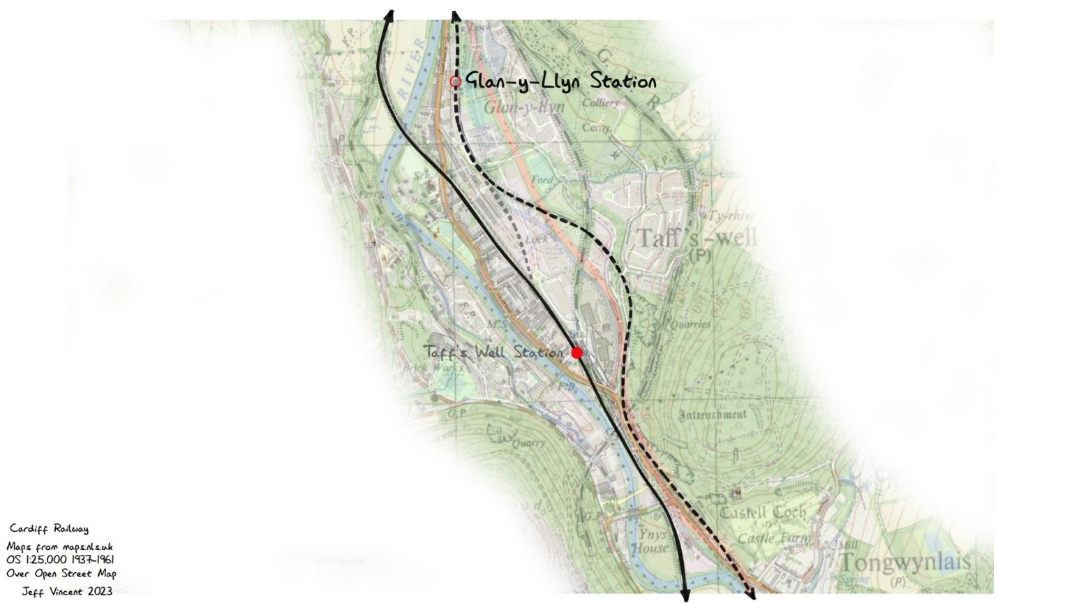 Cardiff Railway map - The Vincent Conglomeration