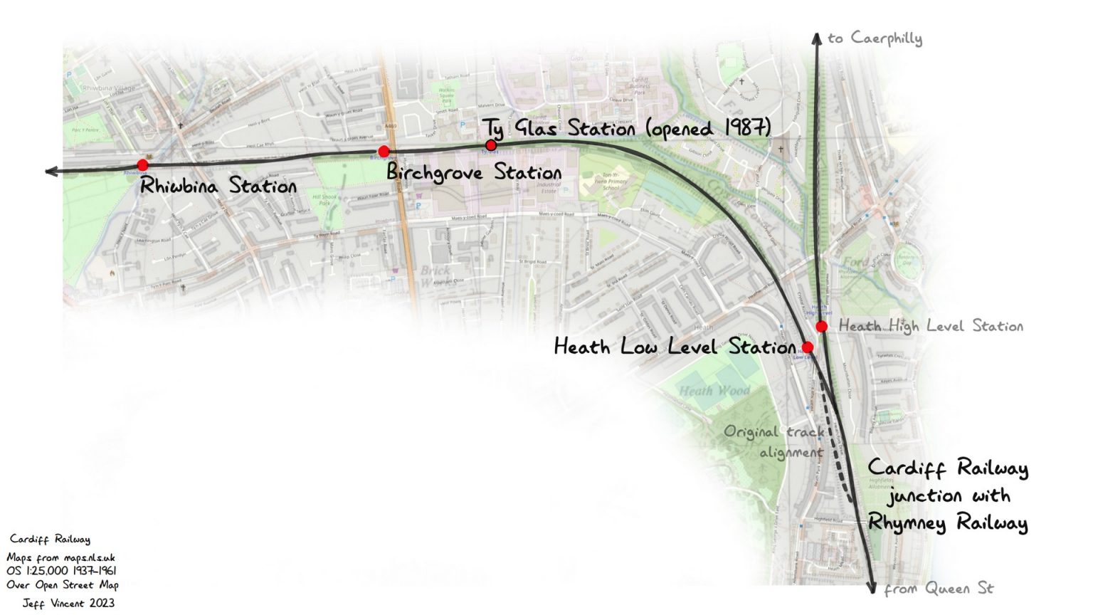 Cardiff Railway map - The Vincent Conglomeration